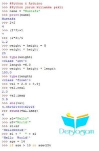 Python Dersleri & İnceleme | Arduino & Python Dersleri | Derstagram ...